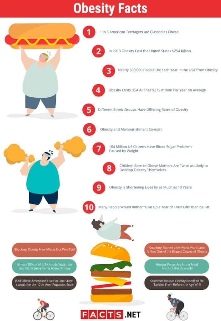 Top 16 Obesity Facts - Causes, Effects, Prevention & More - Facts.net