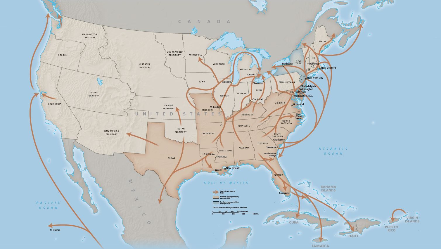 15 Facts About Underground Railroad Map - Facts.net